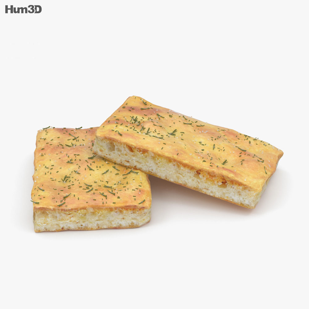 Focaccia 3D model - Download Fast food on 3DModels.org