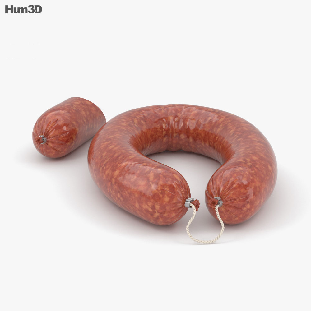 Mettwurst 3D model - Download Meat And Poultry on 3DModels.org