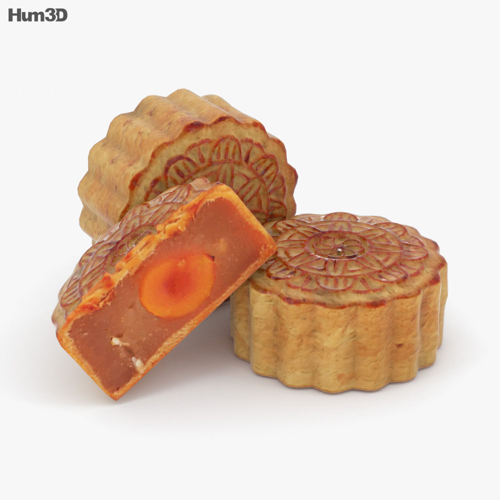 Mooncake 3D model - Download Dessert on 3DModels.org
