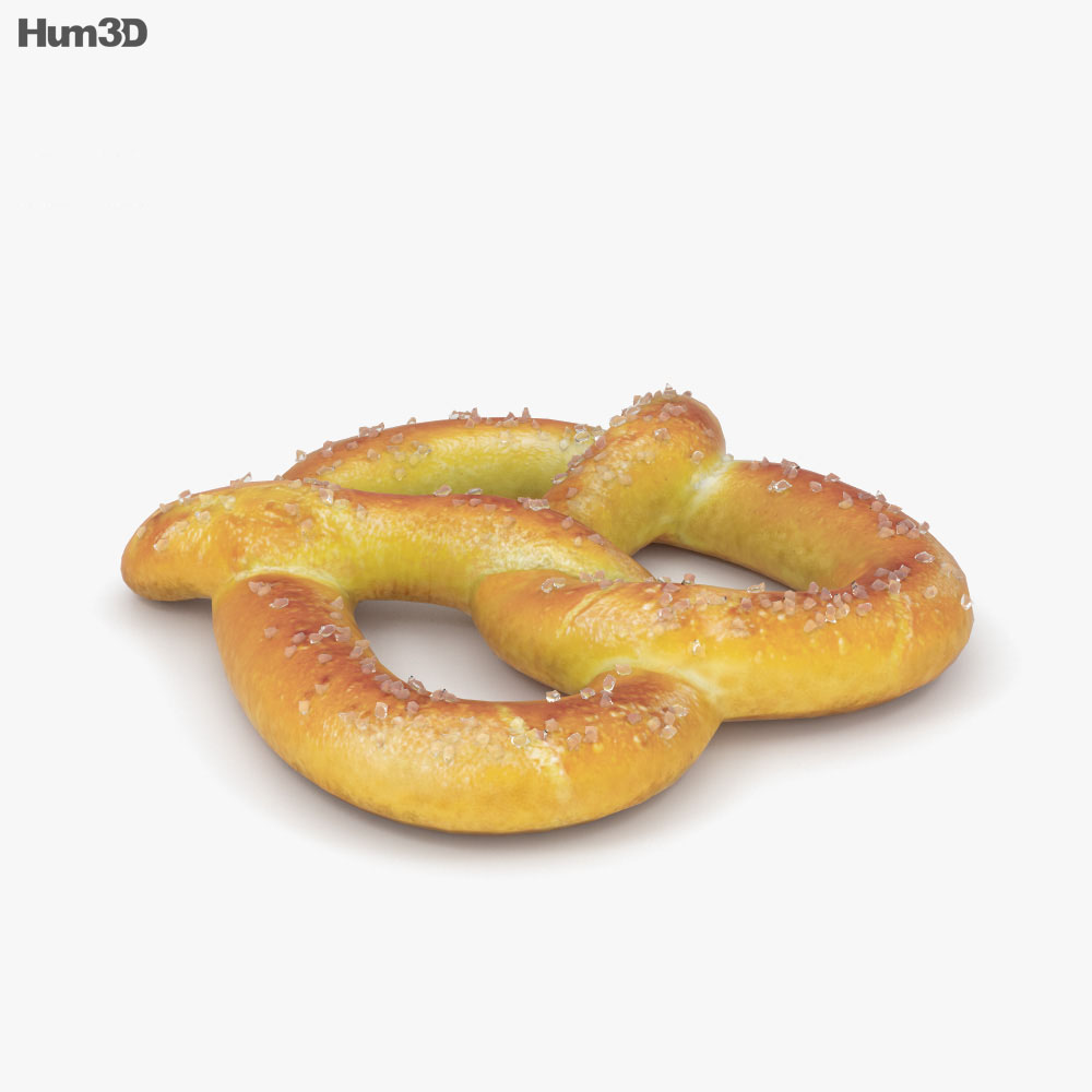 Pretzel 3D model - Download Dessert on 3DModels.org