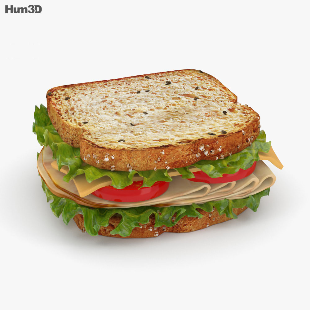 Sandwich 3D model - Download Fast food on 3DModels.org