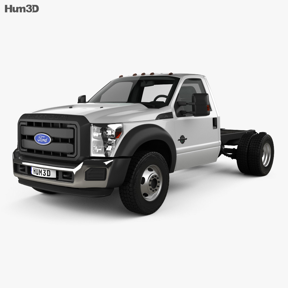 Ford F-550 Regular Cab Chassis 2014 3D模型 - 下载 皮卡 on 3DModels.org