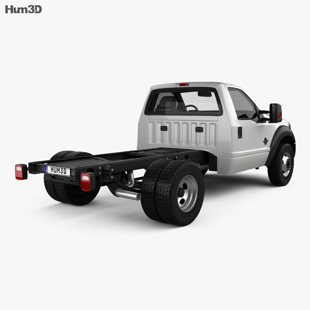 Ford F-550 Regular Cab Chassis 2014 3D模型 - 下载 皮卡 on 3DModels.org