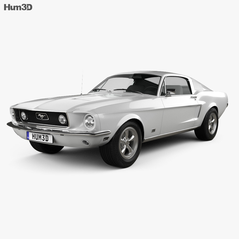 Ford Mustang GT 1967 3D model - Download Sports car on 3DModels.org