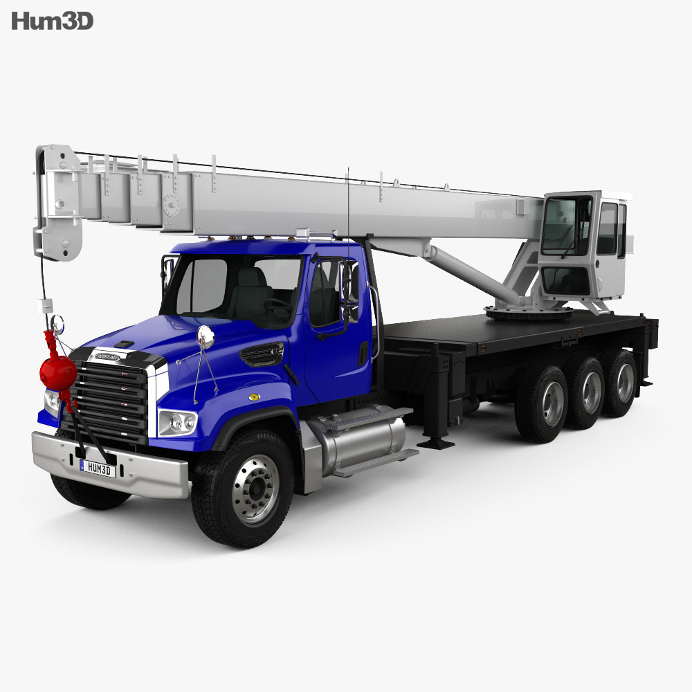 Freightliner 114SD Crane Truck 2014 3D model - Download Truck on ...