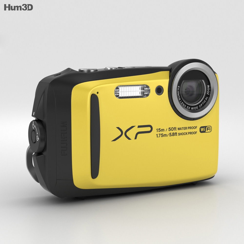 Fujifilm FinePix XP90 Yellow 3D model - Download Photo camera on ...