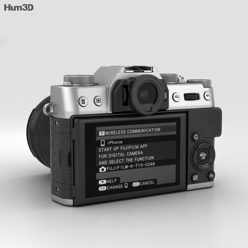 Fujifilm X-T10 Silver 3D model - Download Photo camera on 3DModels.org