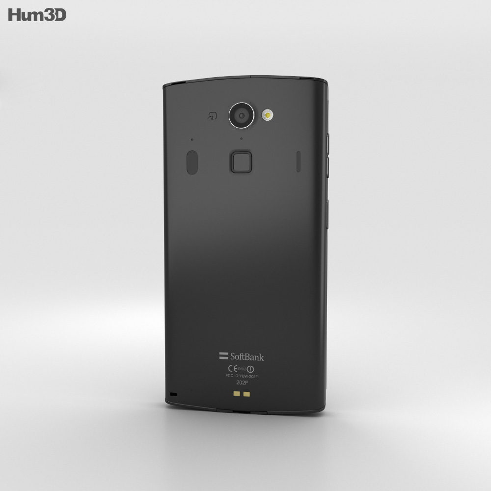 Fujitsu Arrows A 202F Black 3D model - Download Phones on 3DModels.org