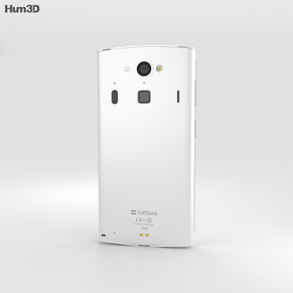 Fujitsu Arrows A 202F White 3D model - Download Phones on 3DModels.org