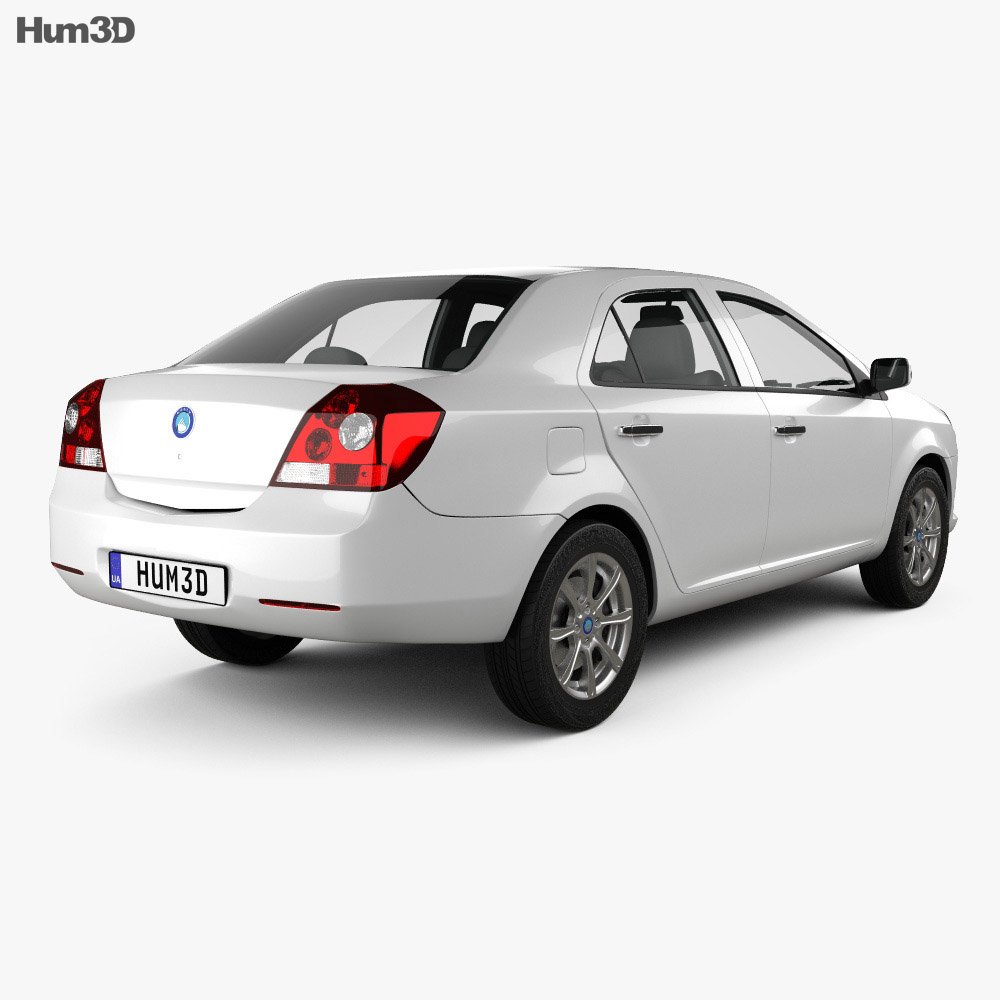 Geely MK sedan 2014 3D model - Download Sedan on 3DModels.org