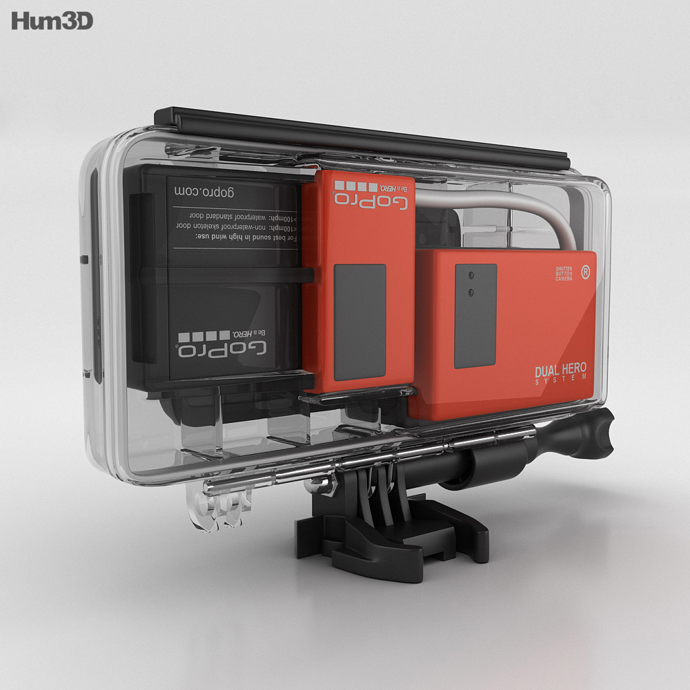 GoPro Dual HERO System HERO3+ 3D model - Download Photo camera on ...