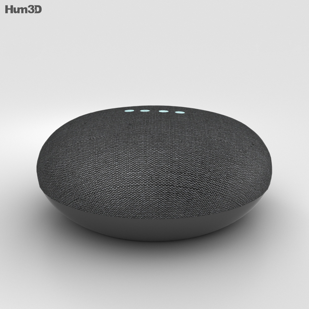 Google Home Mini Charcoal 3D model - Download Audio Devices on 3DModels.org