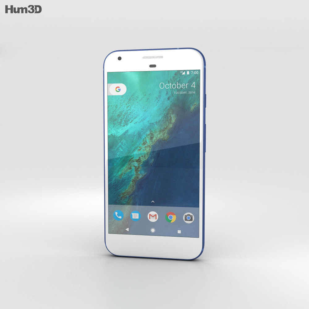 Google Pixel XL Really Blue 3D model - Download Phones on 3DModels.org