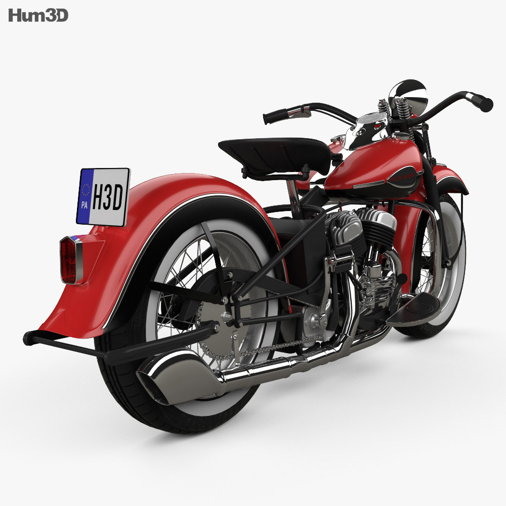 Harley-Davidson 45 WL 1940 3D model - Download Motorcycle on 3DModels.org