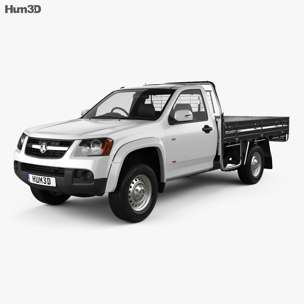 Holden Colorado LX Single Cab Alloy Tray 2012 3D model - Download ...