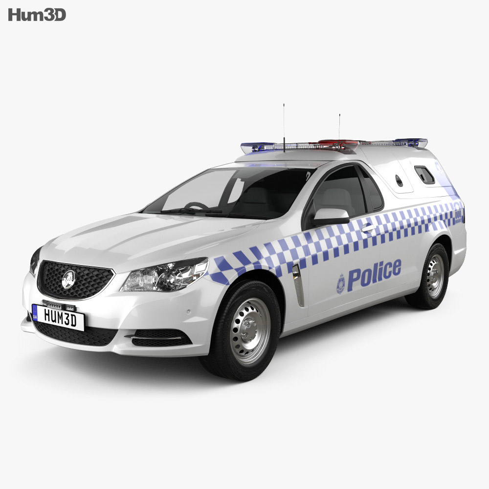 Holden Commodore ute Evoke Police 2013 3D model - Download Wagon car on ...