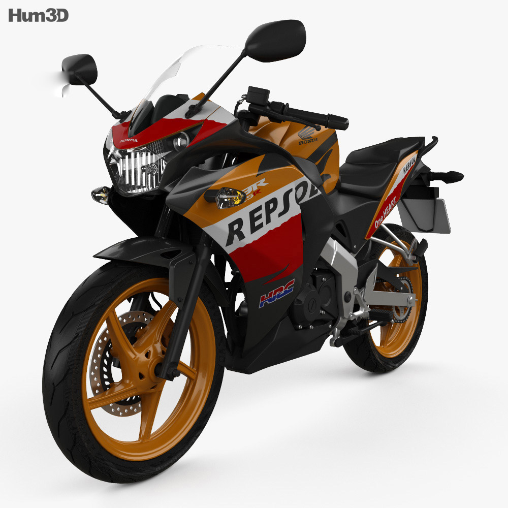 Honda CBR125R 2012 3D model - Download Motorcycle on 3DModels.org