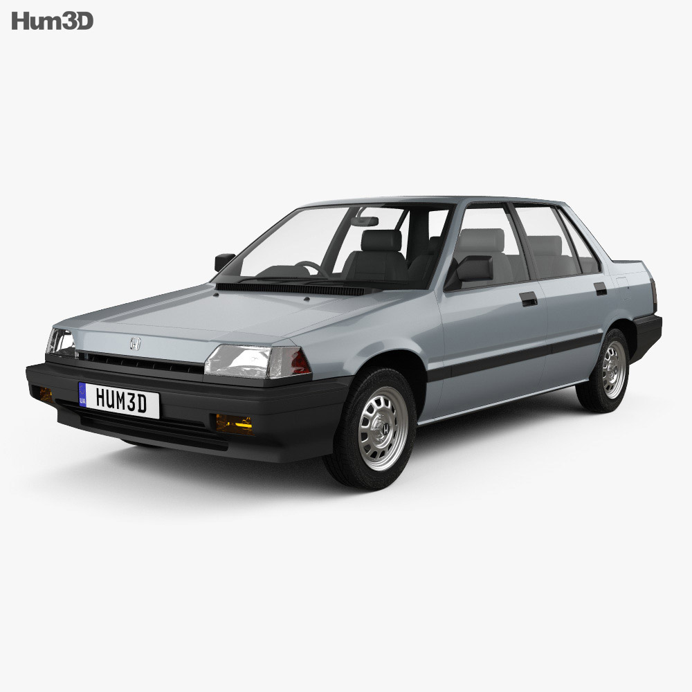 Honda Civic sedan 1983 3D model - Download Sedan on 3DModels.org