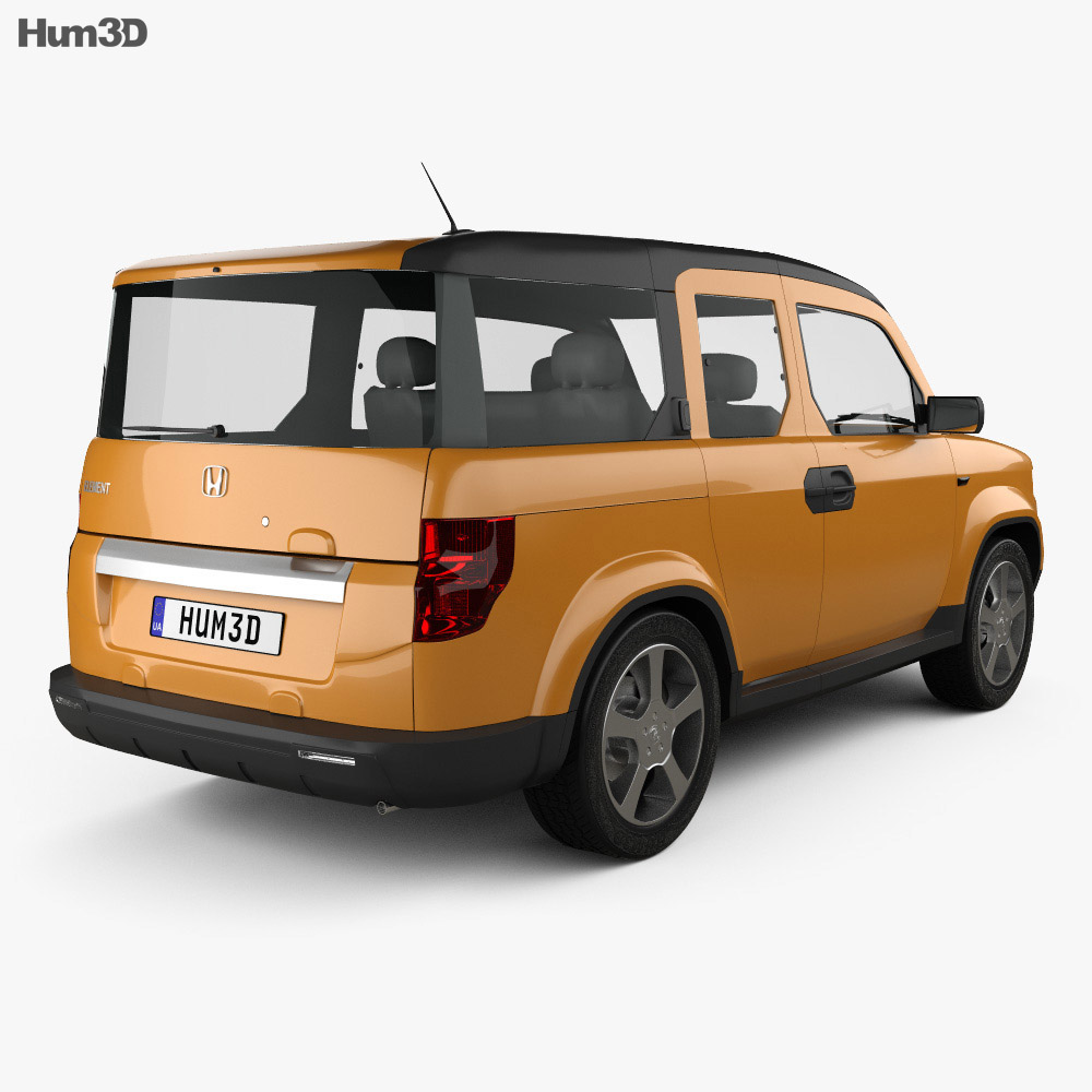 Honda Element EX 2010 3D model - Download Crossover SUV on 3DModels.org