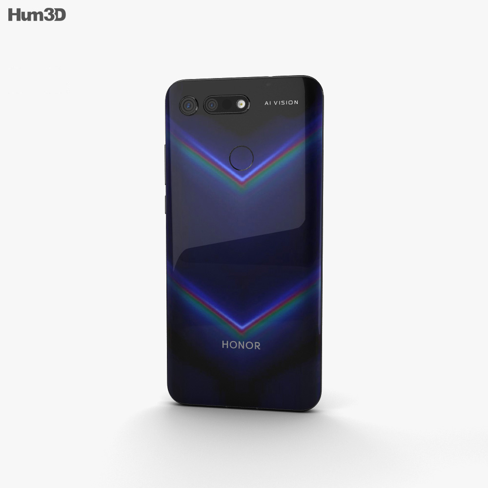 Honor View 20 Midnight Black 3D model - Download Phones on 3DModels.org