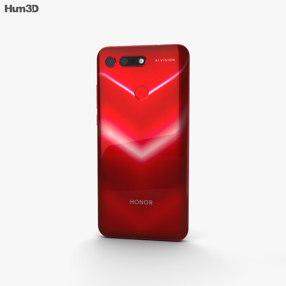 Honor View 20 Phantom Red 3D model - Download Phones on 3DModels.org