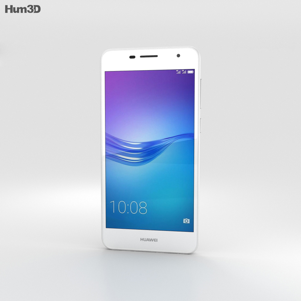 Huawei Enjoy 6 White 3D model - Download Phones on 3DModels.org
