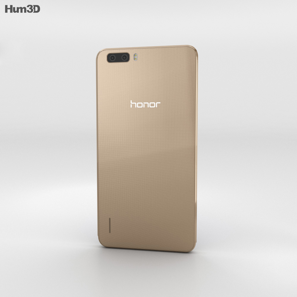 Huawei Honor 6 Plus Gold 3D model - Download Phones on 3DModels.org