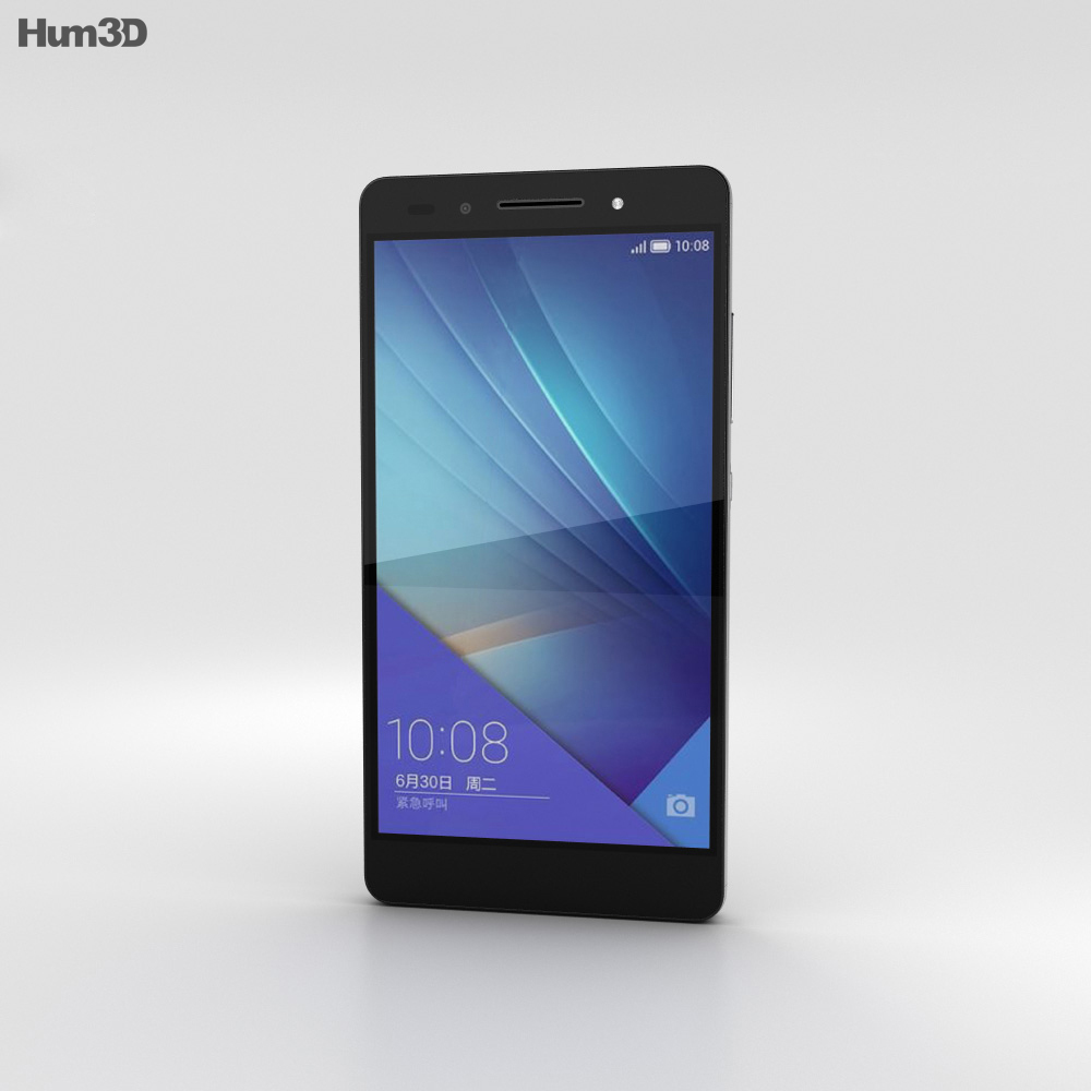 Huawei Honor 7 Black 3D model - Download Phones on 3DModels.org