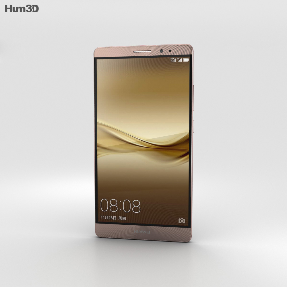 Huawei Mate 8 Mocha Brown 3D model - Download Phones on 3DModels.org