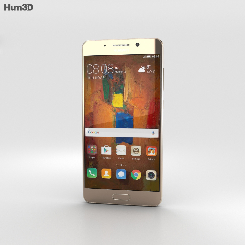 Huawei Mate 9 Pro Oro Brumoso Modelo 3D - Descargar Teléfonos activado ...