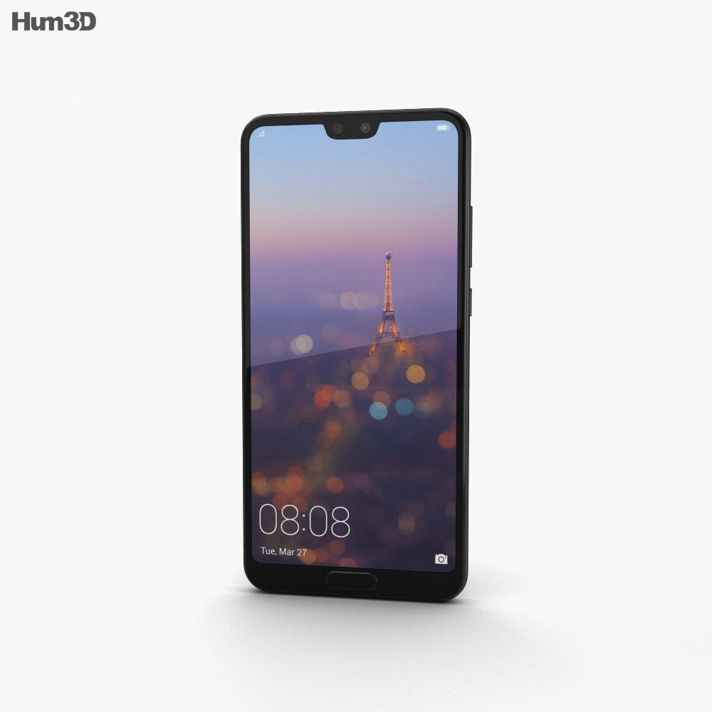 Huawei P20 Black 3D model - Download Phones on 3DModels.org