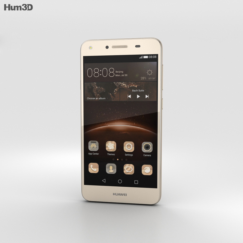Huawei Y5II Hiekkakulta 3D-malli - Lataa Puhelimet päällä 3DModels.org