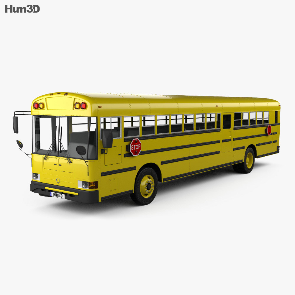 IC RE School Bus 2008 3D model - Download Bus on 3DModels.org