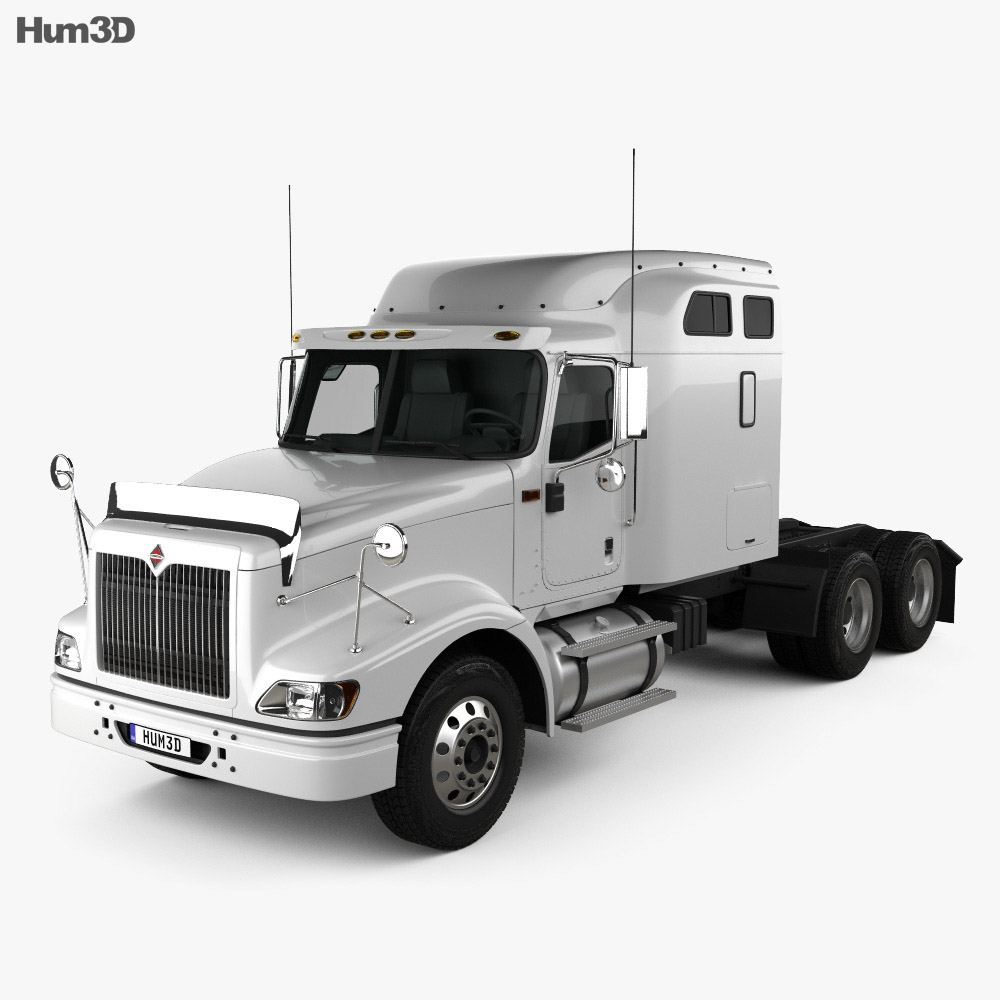 International 9400 Sleeper Cab Tractor Truck 2007 3D model - Download ...