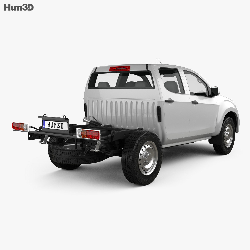 Isuzu D-Max Double Cab Chassis SX 2020 3D model - Download Pickup on ...