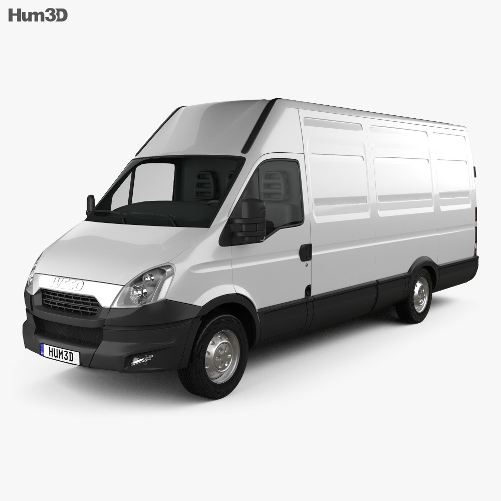 Iveco Daily Panel Van H2 2014 3D model - Download Van on 3DModels.org