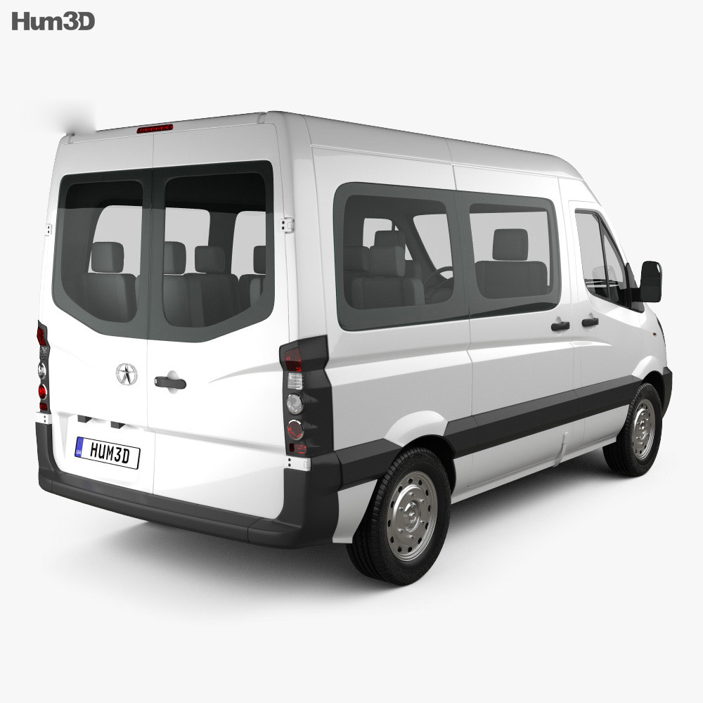 JAC Sunray Passenger Van SWB SR 2017 3D model - Download Van on ...