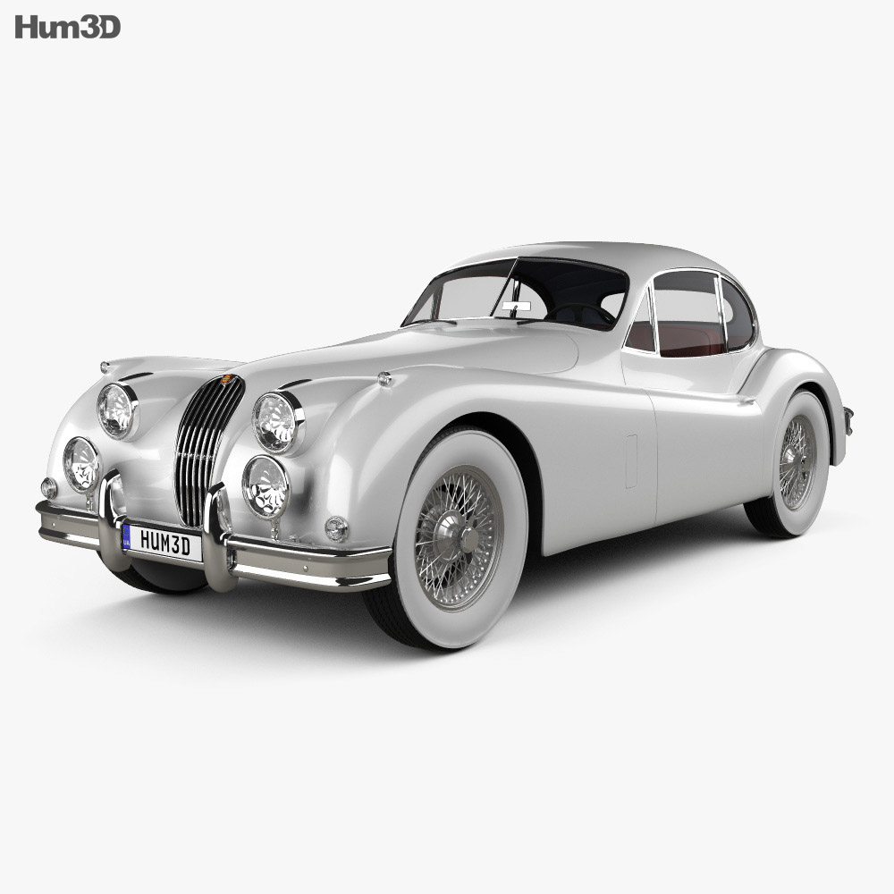 Jaguar XK 140 coupe with HQ interior 1954 3D model - Download Sports ...