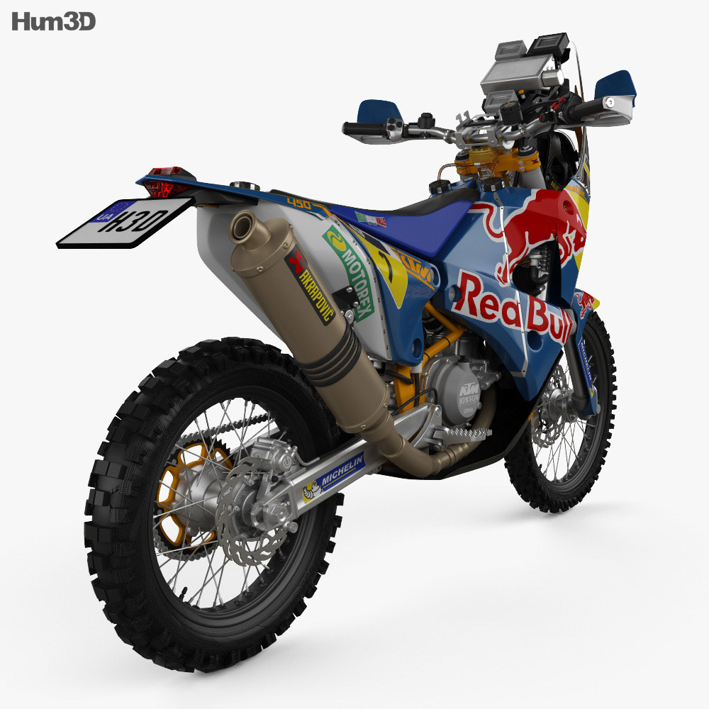 KTM 450 Rally 2014 3D model - Download Motorcycle on 3DModels.org