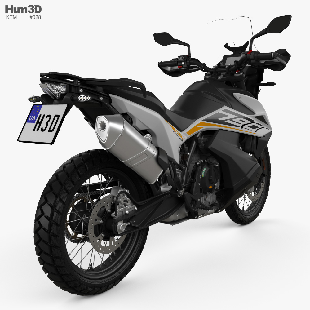 KTM 790 Adventure 2019 3D model - Download Motorcycle on 3DModels.org