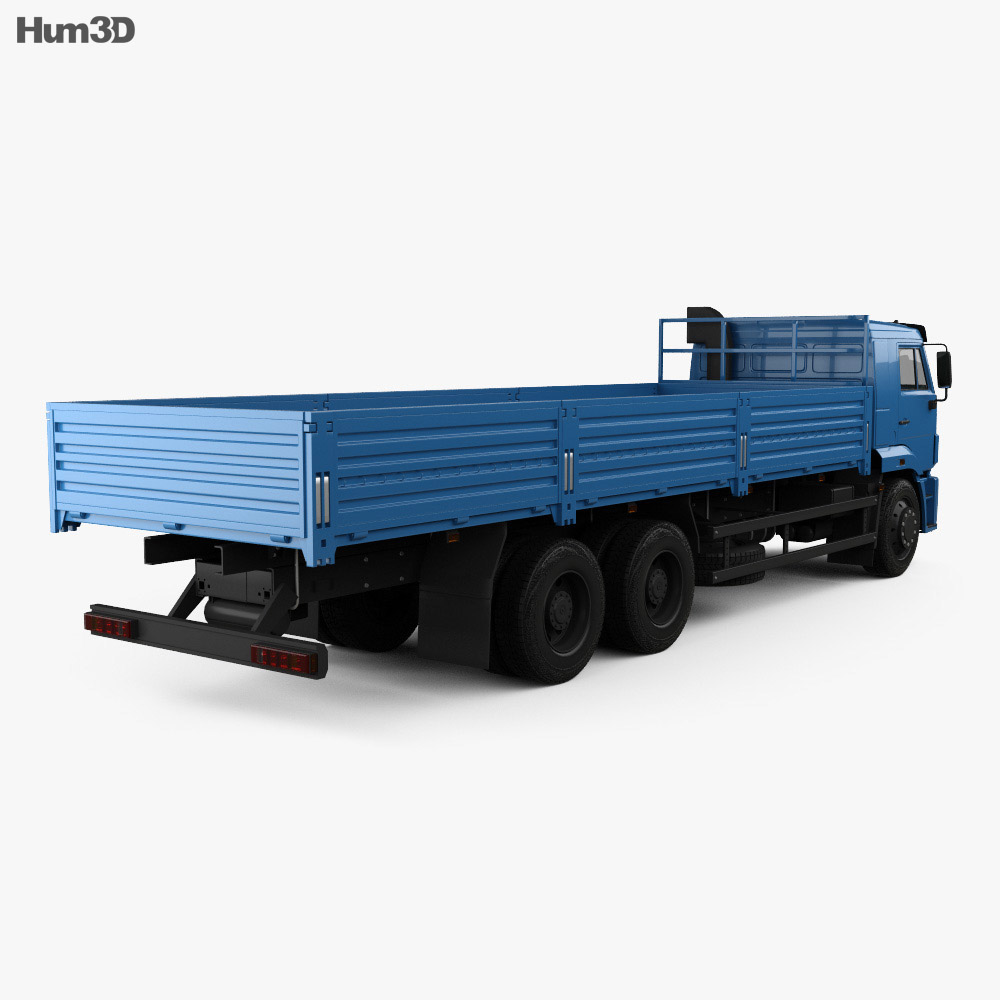 Kamaz 65117 Flatbed Truck 2016 3D model - Download Truck on 3DModels.org