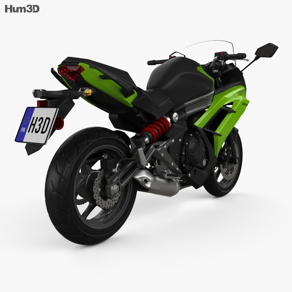 Kawasaki Ninja 650R (ER-6f) 2014 3D model - Download Motorcycle on ...