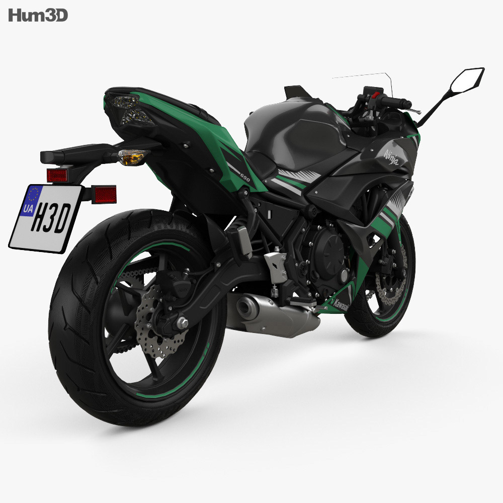 Kawasaki Ninja 650 2017 3D model - Download Motorcycle on 3DModels.org