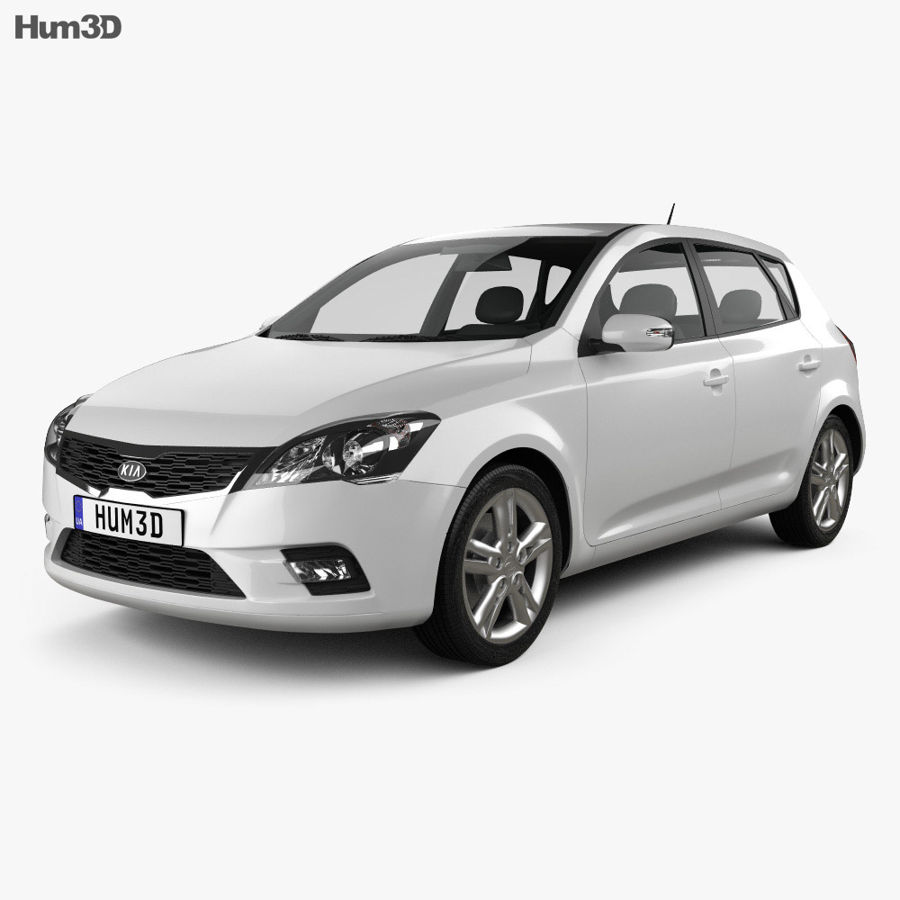Kia Ceed hatchback 5-door 2014 3D model - Download Hatchback on ...