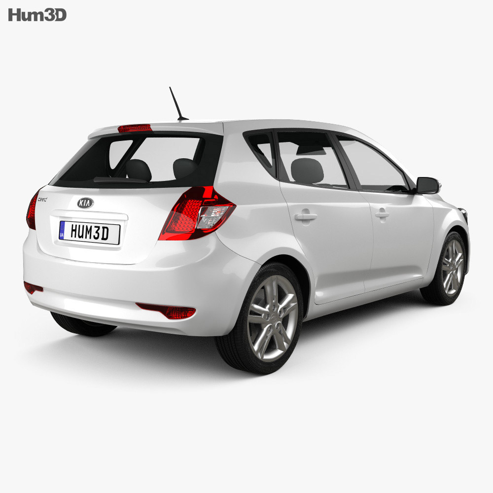 Kia Ceed hatchback 5-door 2014 3D model - Download Hatchback on ...