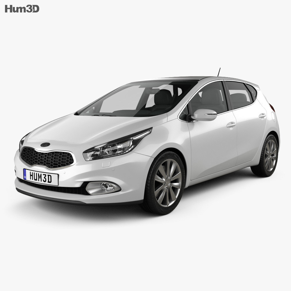 Kia Ceed hatchback 5-door 2014 3D model - Download Hatchback on ...