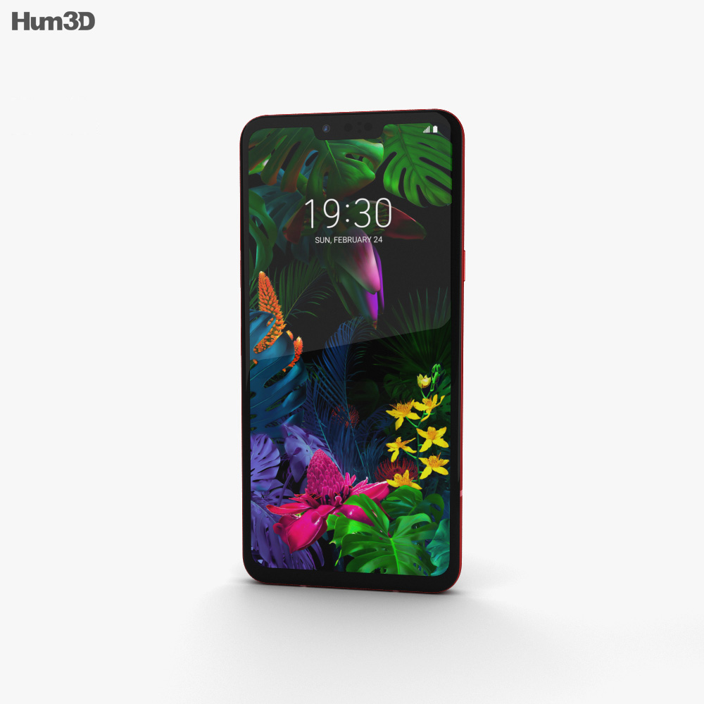 LG G8 ThinQ Carmine Red 3D model - Download Phones on 3DModels.org
