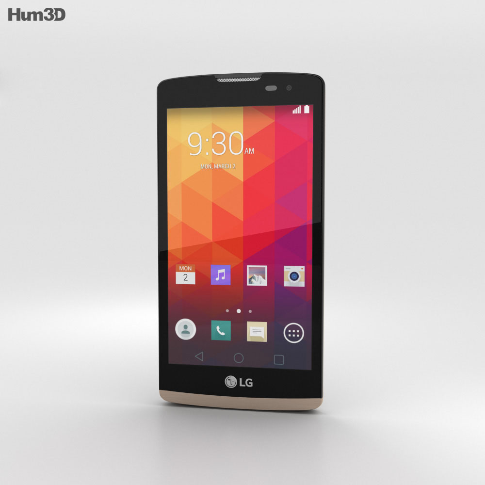 LG Leon Gold 3D模型 - 下载 智能手机 on 3DModels.org