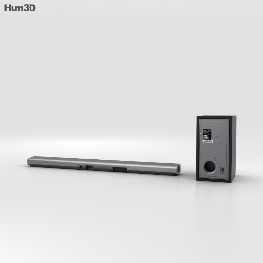 LG SJ6 Soundbar 3D 모델 - 다운로드 오디오 기기 on 3DModels.org