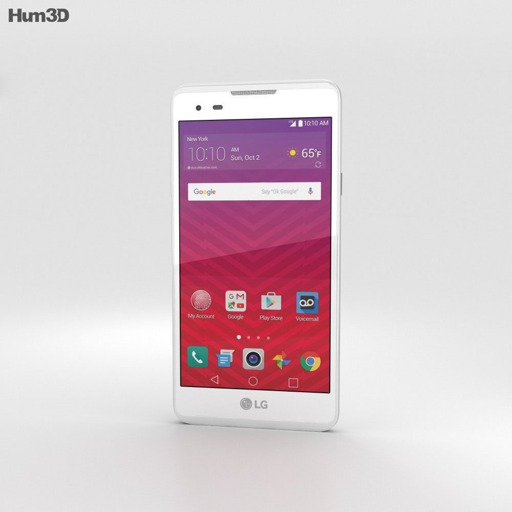 LG Tribute HD White 3D model - Download Phones on 3DModels.org